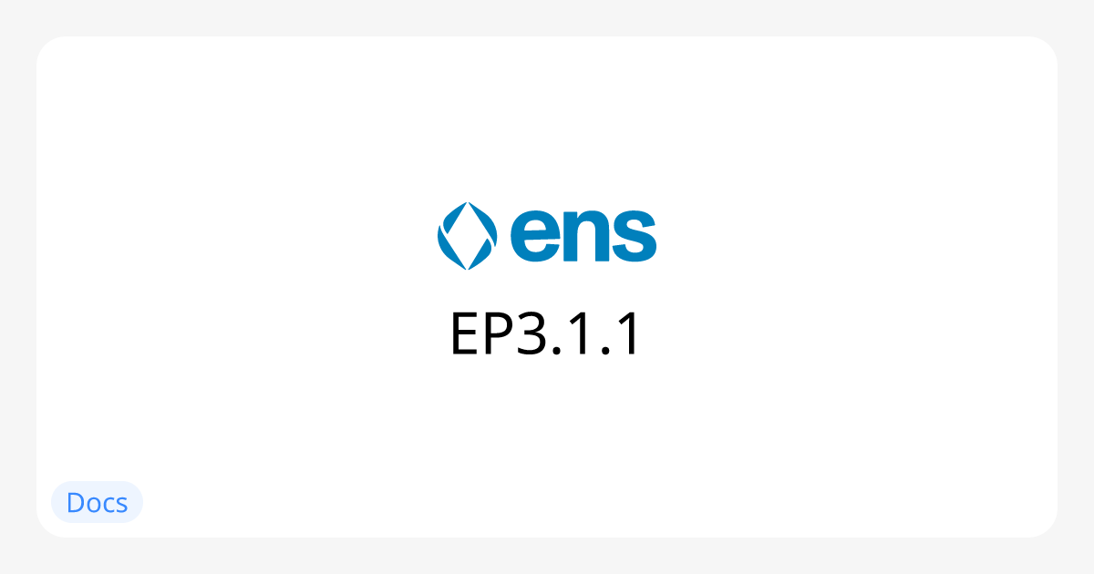EP3.1.1 | ENS Docs
