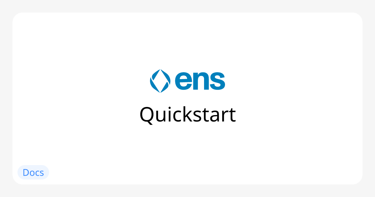 Quickstart | ENS Docs