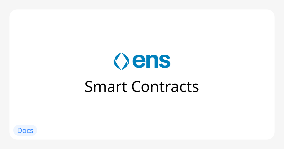 Smart Contracts | ENS Docs
